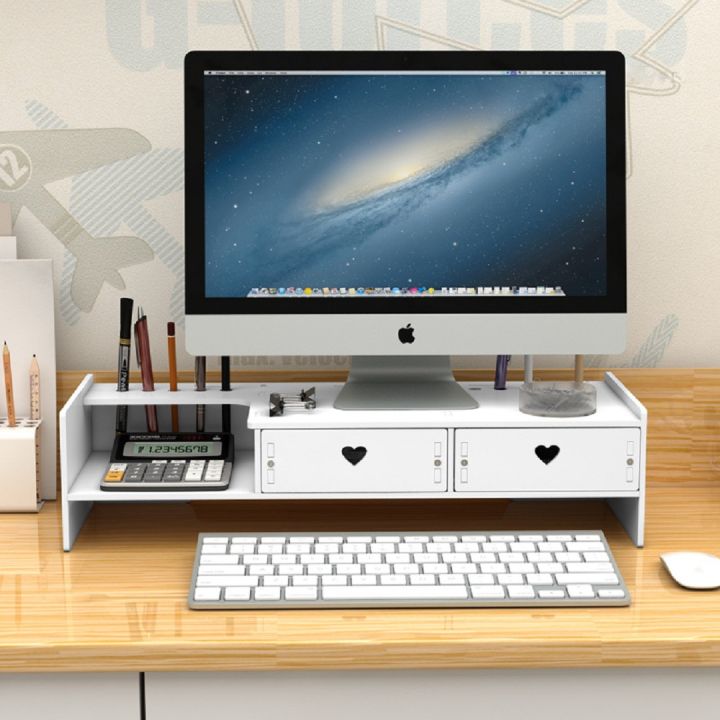 Cross-border computer elevated office monitor arm storage drawer ...