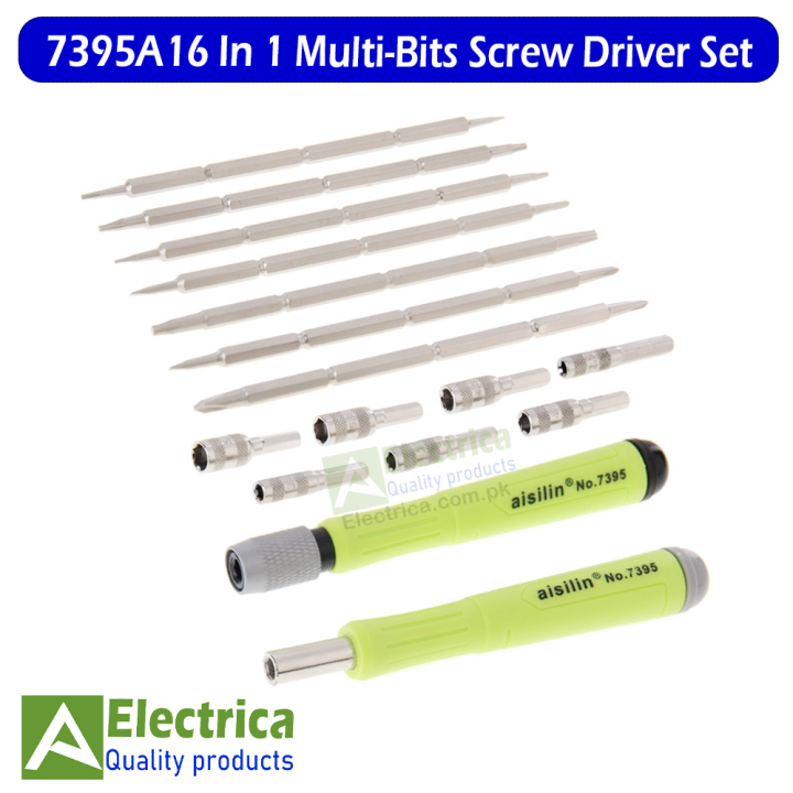 16-In-1 Interchangeable Multi Bits Screw Driver Set Repair Tools Set ...