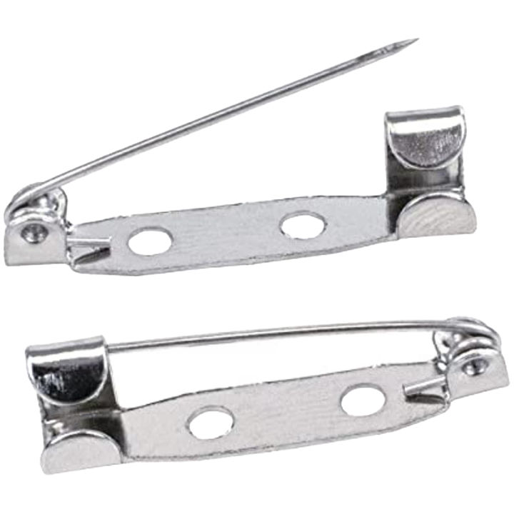 Base Pin for Badge, 1.5CM Safety Badge Pin Brooch Catch Bar Locking ...