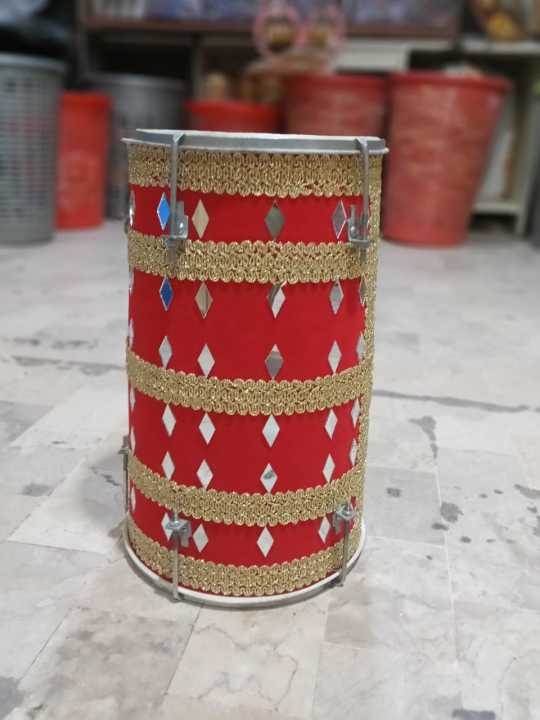 1pcs 15 inch long Fiber Large Fancy dholak wedding drum, Bolt-tuned ...