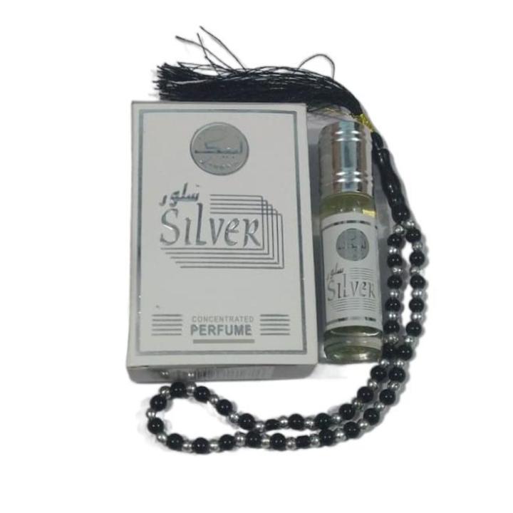 Silver Attar Apprjox 6ml + Tasbeeh Free | Labbaik Company | Daraz.pk