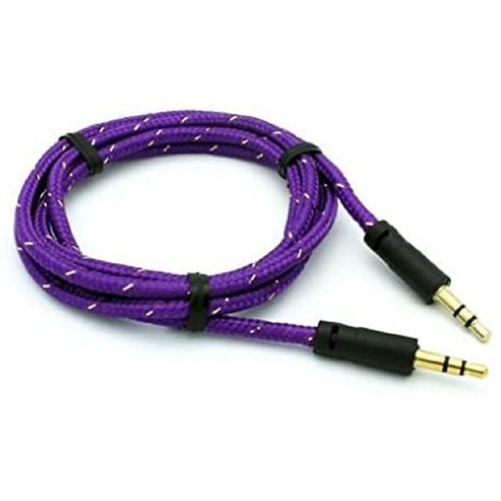 Cable Car Stereo Wire Braided Aux Audio Speaker Cord Compatibility 3 ...