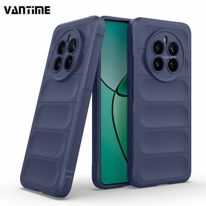 Vantime for Realme 12 4G 12+ 12 Plus 5G Silicone Case Camera Protect Anti-Fall Airbag Cover ...