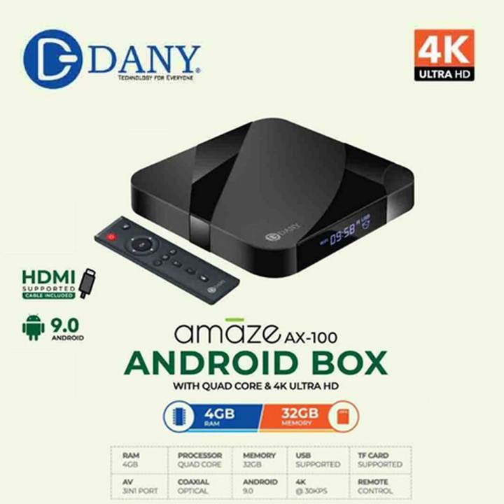 Display Amaze Android Box Amaze AX-100 | 4GB RAM & 32GB Storage – 4K ...