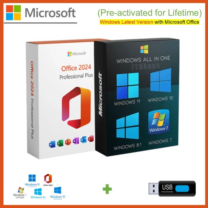 All Windows Collection With Office 2024 (Pre-Activated for Lifetime ...