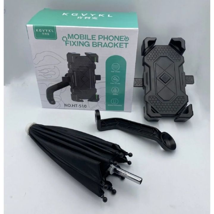 Motorcycle / Bicycle Semi-automatic Contraction Fixing Bracket Phone ...