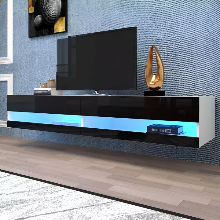 Living Room Tv Shelf Upto 65" LED TV, as wood's Wall Mounted TV Racks ...