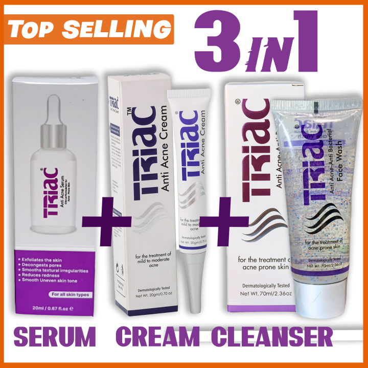 3in1 Traic Face Wash + Traic Cream + Traic Serum |TRIAC ANTI-ACNE ...