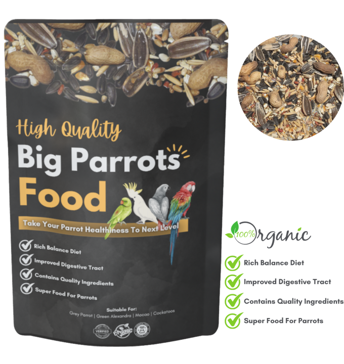 Parrots Food Seed Mix - (1KG) High Quality Big Parrots Food For African ...
