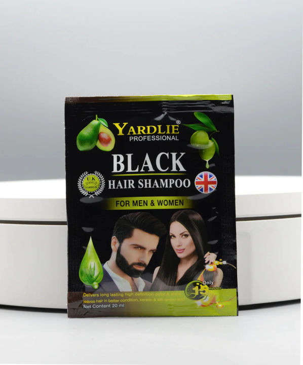 2 Sachets Yardlie Black Color Hair Color Shampoo | Daraz.pk