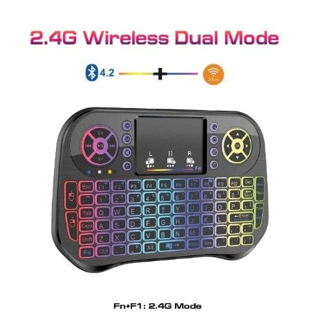 Speedx I10 Mini Wireless+bluetooth Touchpad 7 Color Backlit Light 2 ...