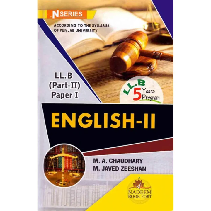 N Series English For LLB (Part-ii) Book By M.A Chaudhary N Series ...