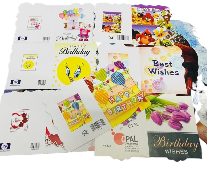 pack of 10 Cards birthday greetings simple | Daraz.pk