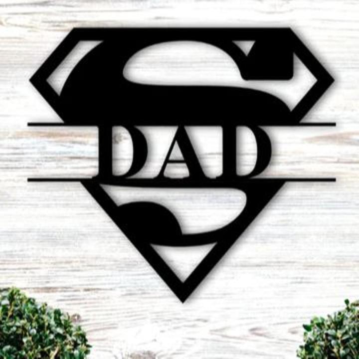 Wooden Wall Art Super Dad Frame - 3d DIY Self Adhesive Wall Sticker For ...