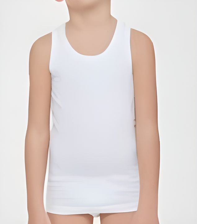 Noorani White Vest Sando/Banyan/ Sleeve less For Kids (Baby & Baba ...