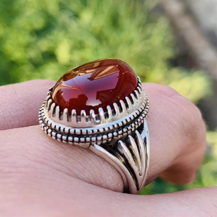Ymami Haqeeq Ring 100% Orignal Aqeeq/Akik/agate/nag/stone/Gemstone ...