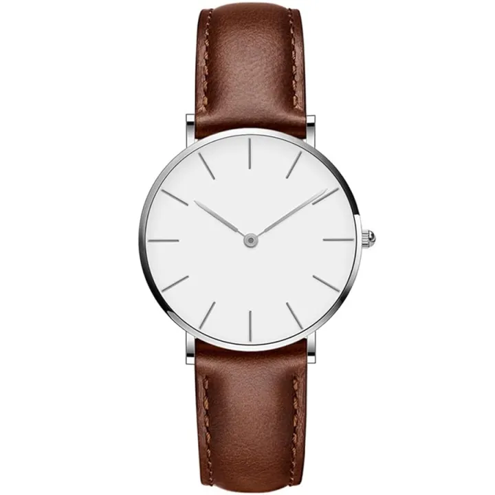 Simple Classic Analog Watch for Men - Leather Strap Casual Quartz Watch ...