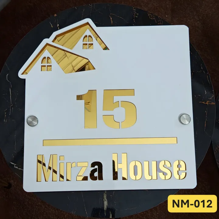 House Name Plate – Custom Acrylic Door Sign | Modern house name plate ...