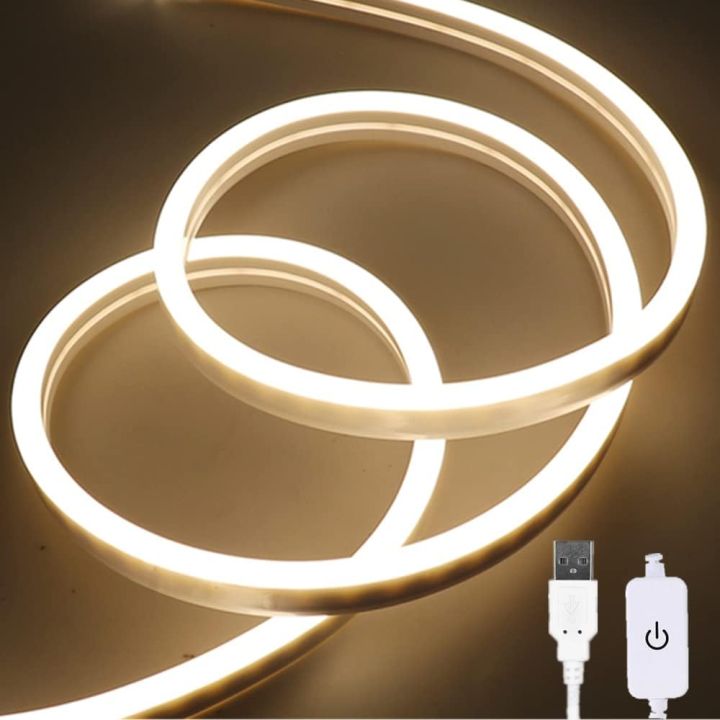 USB LED Strip Lights Waterproof Flexible LED Neon Tape Lights with ...
