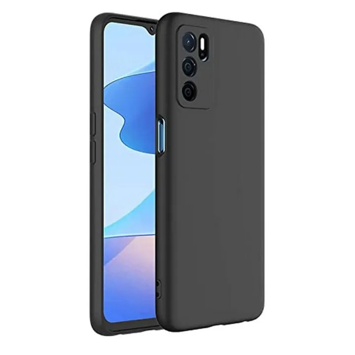 Oppo A16 Soft Matte Black Back Cover | Daraz.pk