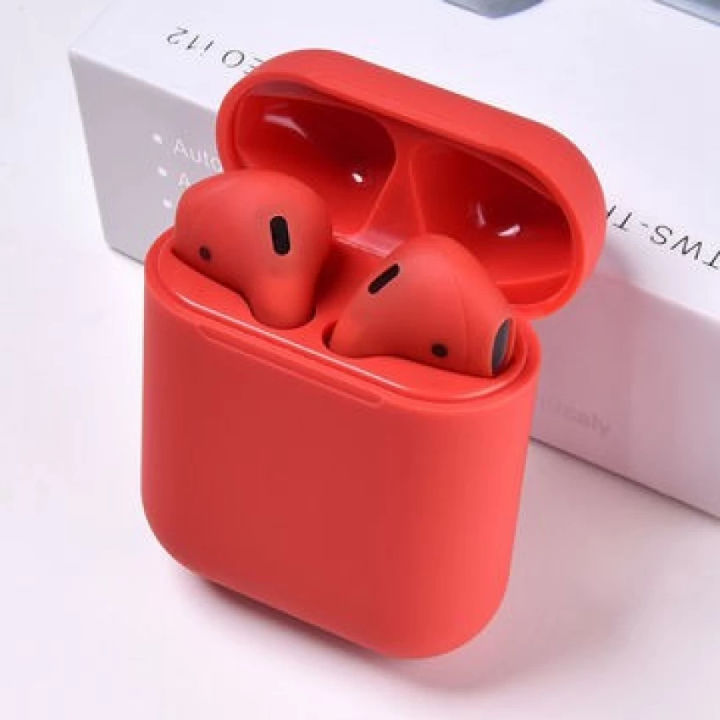 TWS i12 Red InPods Bluetooth Wireless Earbuds, Touch Control, Built-In ...