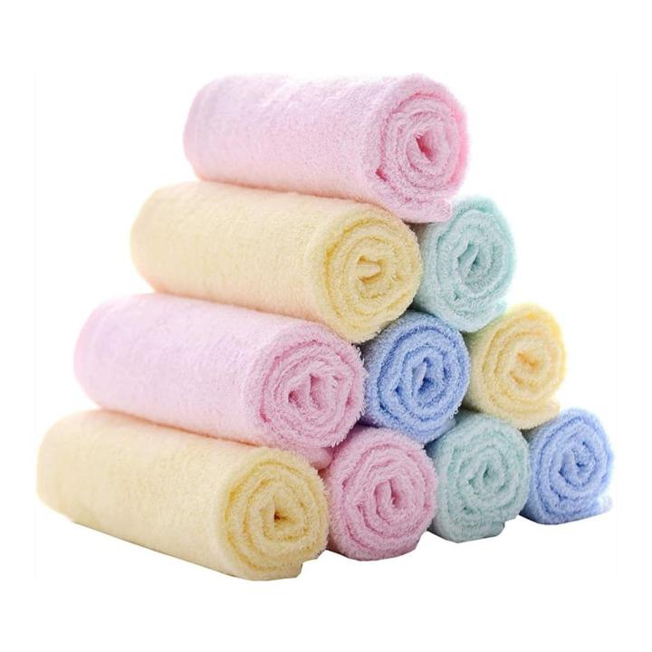 New Born Babies Washcloths Towels 6 Pieces Size 9X9 Inches-Assorted ...
