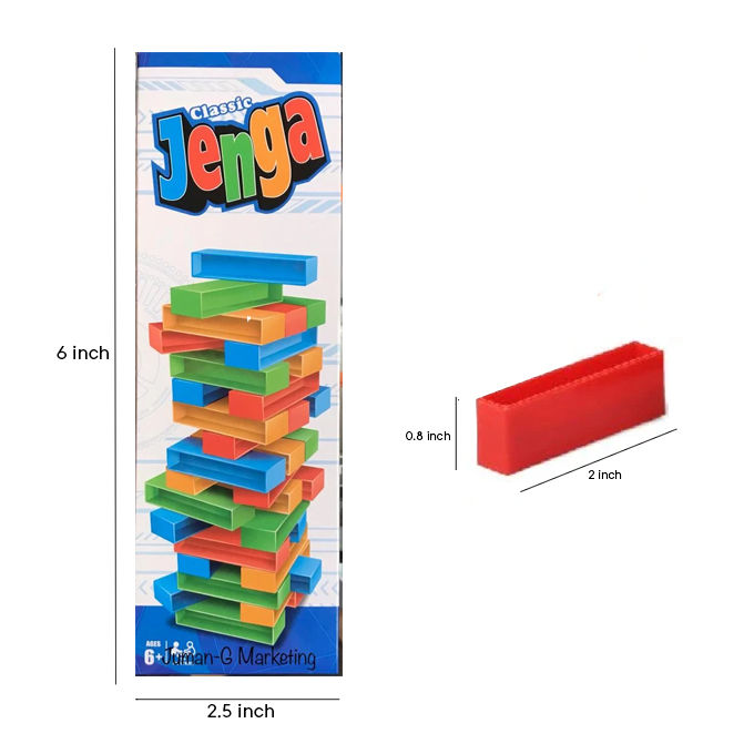45 Vibrant Stacking Jenga Tower Blocks | Daraz.pk
