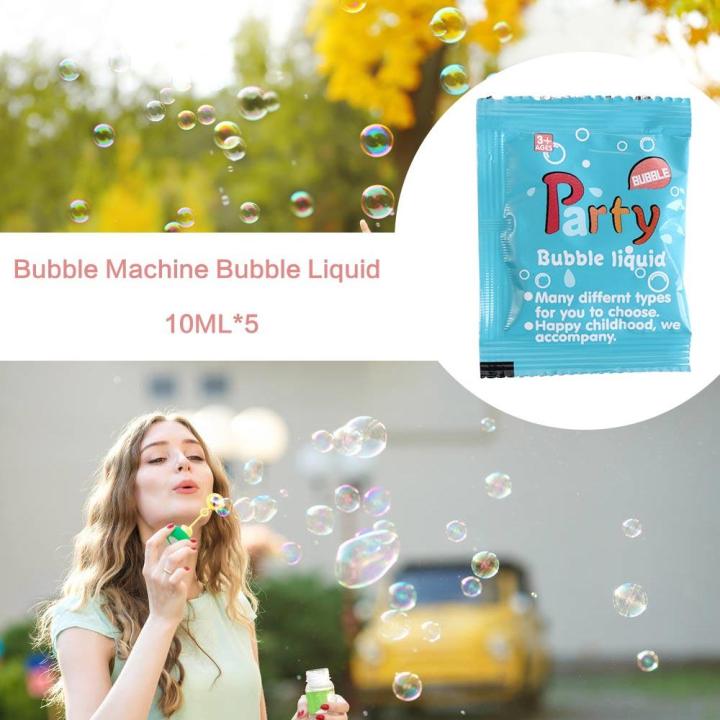 5PCS Concentrated Bubble Solution 10ML Soap Water Bubble Machine Parts ...