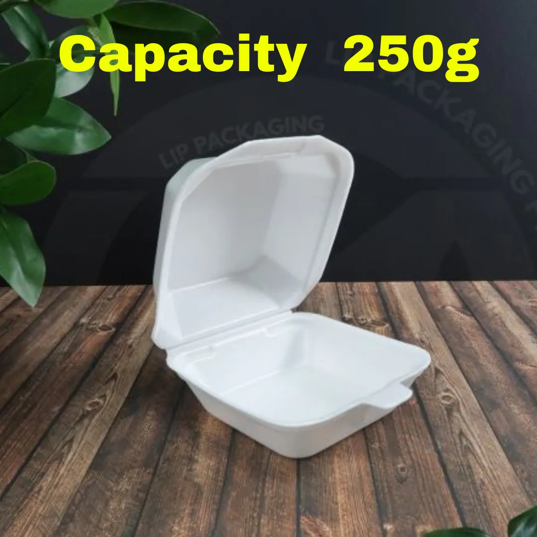 Disposable Foam Food Box Container For Snack/Biryani/Food (Capacity 250 ...