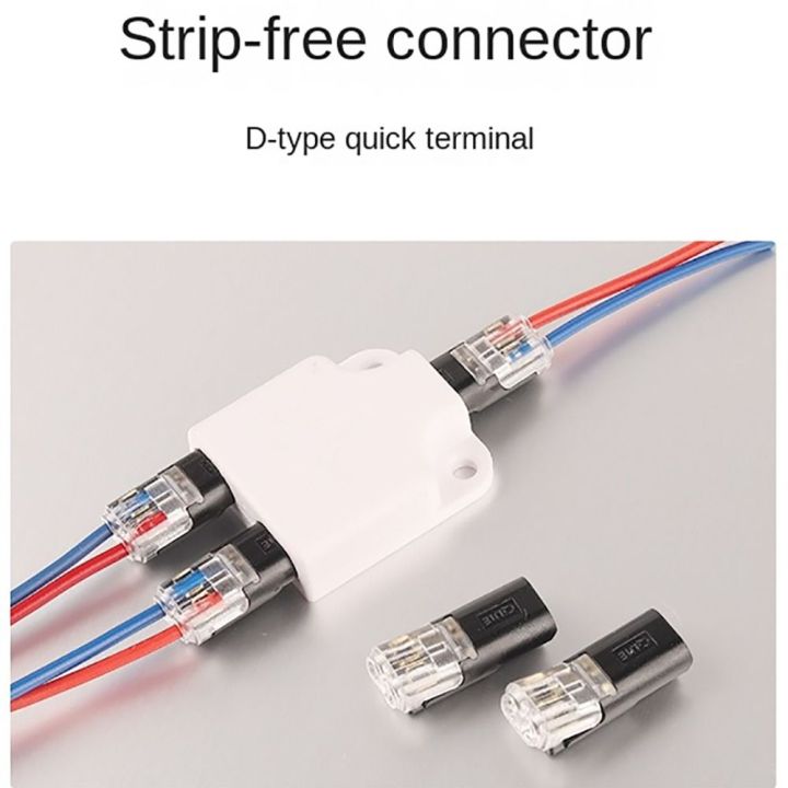 New 18~22AWG Wire Splitter Connector 2P Pluggable Crimp Terminals ...