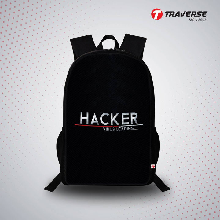 Traverse Hacker theme Backpack for Boys & Girls - Digital Printed ...