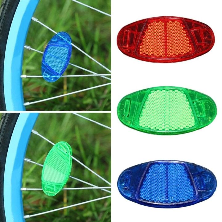 4Pcs Bike Part Safety Warning Light Blue/Red/Green High Reflective ...