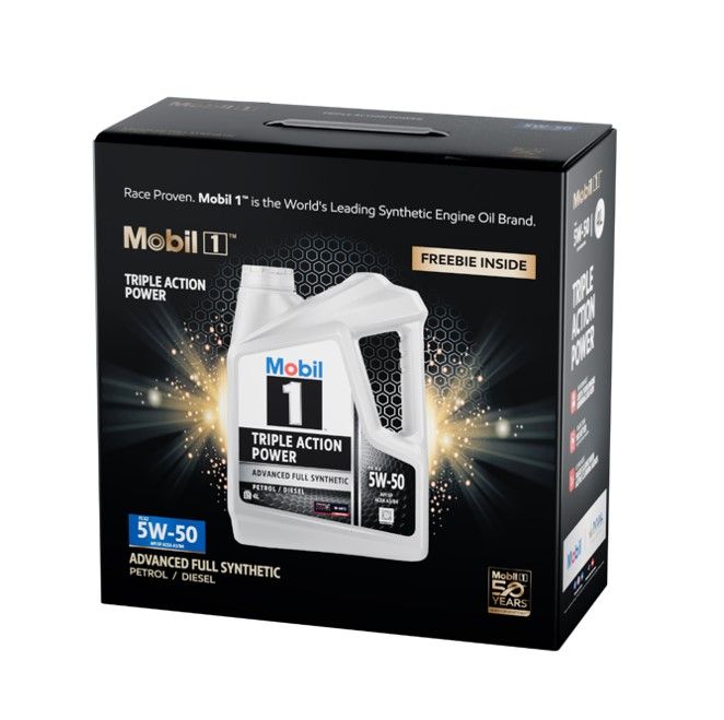 Mobil 1 5W-50 Powerpack Triple Action Power 4 Liter | Daraz.pk