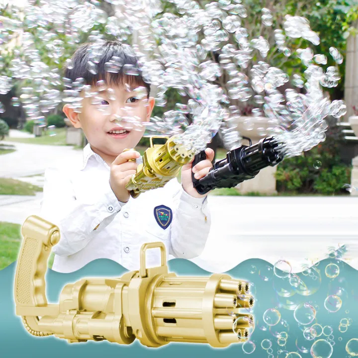 Bubble Machine Automatic Electric Gatling Bubble Gunns Bubble Maker ...