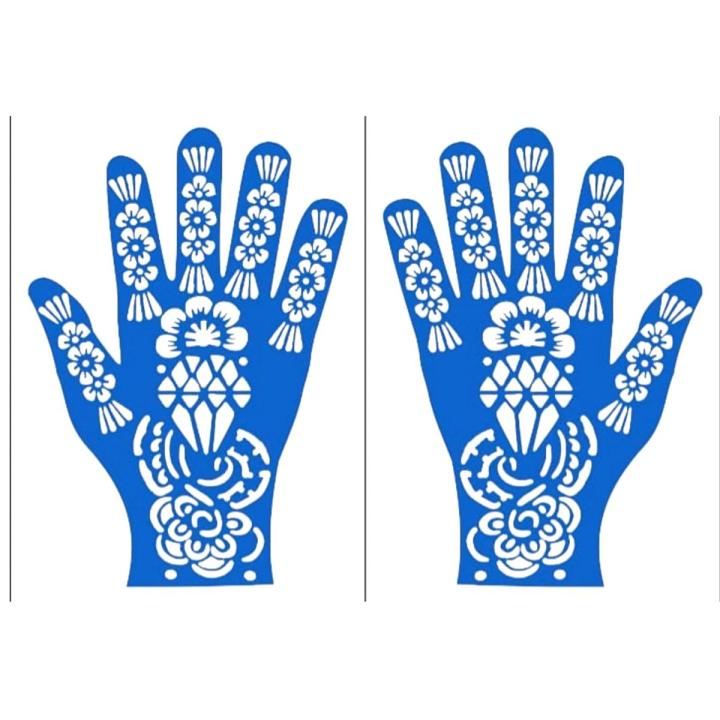 Mehndi stickers Mehndi stencils Mehndi Designs (1 pair)s | Daraz.pk