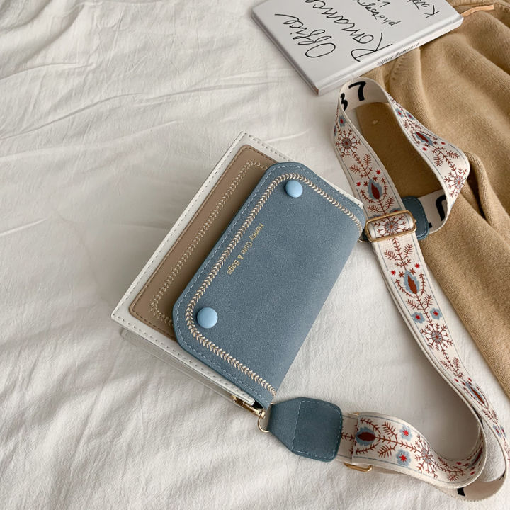 insFrosted Small Bag Korean All-Matching Wide Shoulder Strap Popular ...