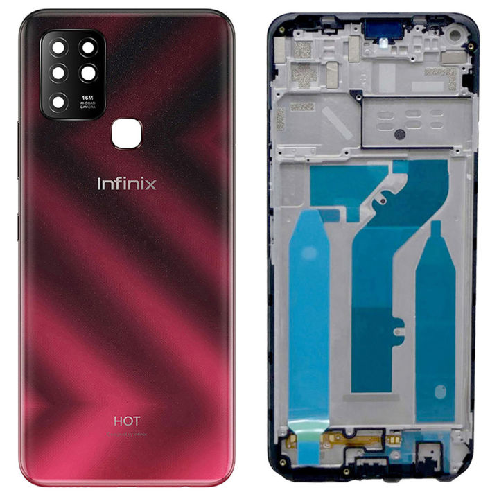 Infinix Hot 10 Middle Frame Housing with Power Volume Buttons & Camera ...