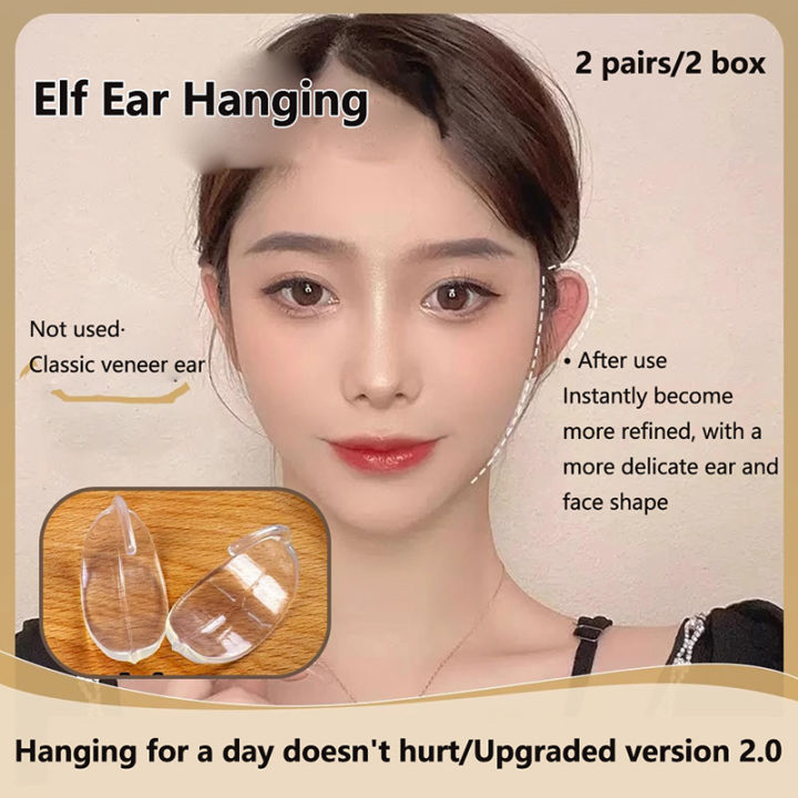 2 Box/4pc Elf Earhook V-Face Wearable Ear Stand Reusable Strong Support ...