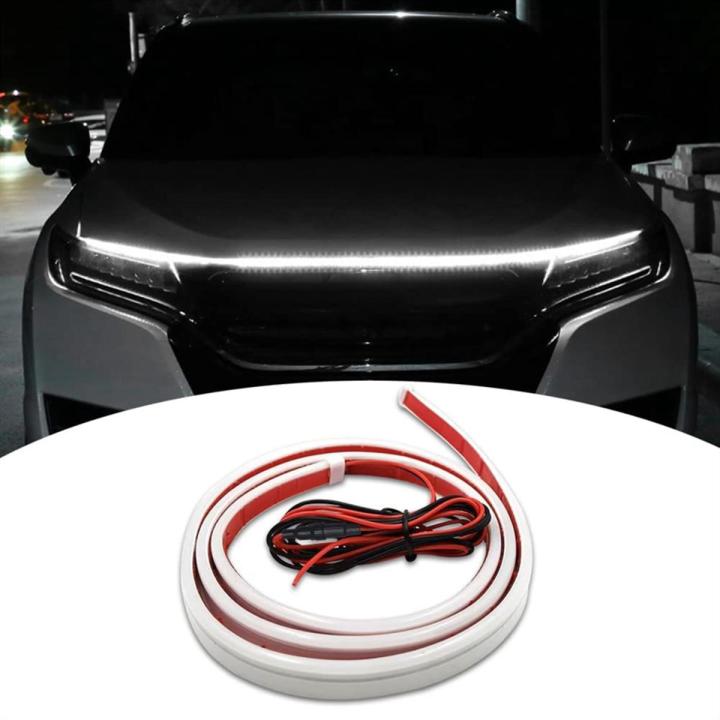 1 Piece Car Hood LED Strip Lights Flexible Headlights Waterproof Car ...