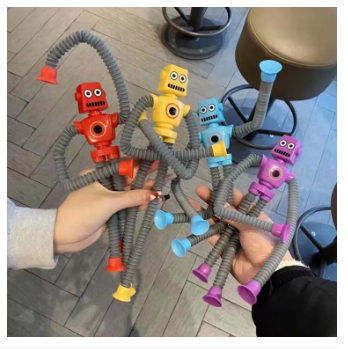 Telescopic Suction Robot Toy Funny Pop Tubes Stress Relief Sensory Toy ...