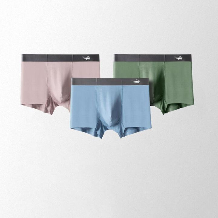 CARTELO Men's Antibacterial Breathable Underwear Men Soild Boxers Male ...