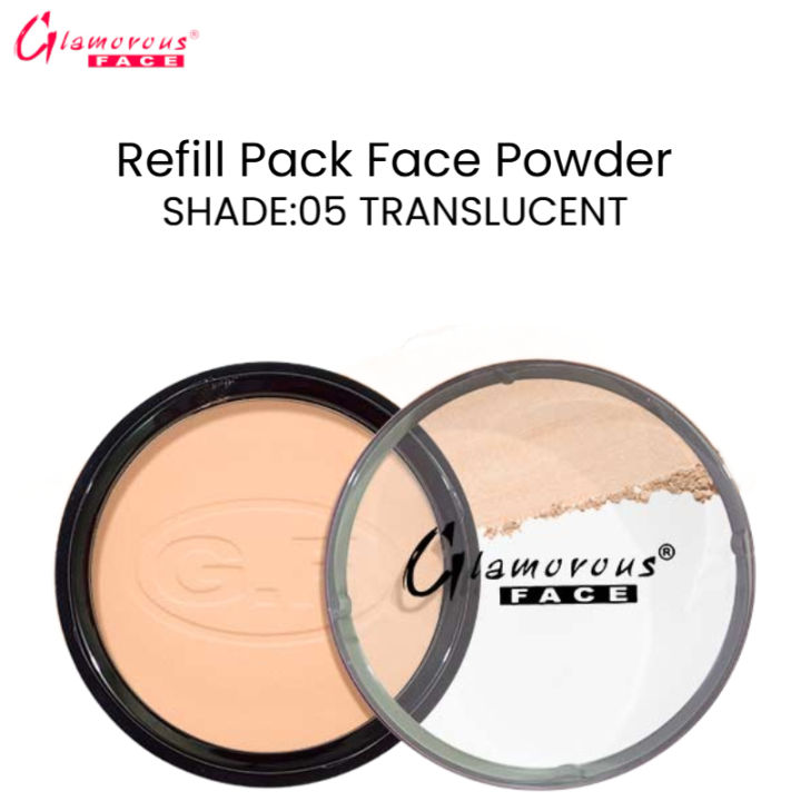 Glamorous Face Refill Pack Face Powder (Shade:05 Translucent) | Daraz.pk