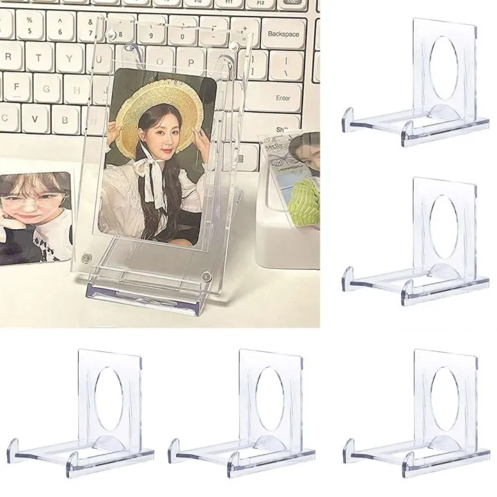 Card Holder Clear Card Brick Support Rack Transparent Mini Idol Card ...