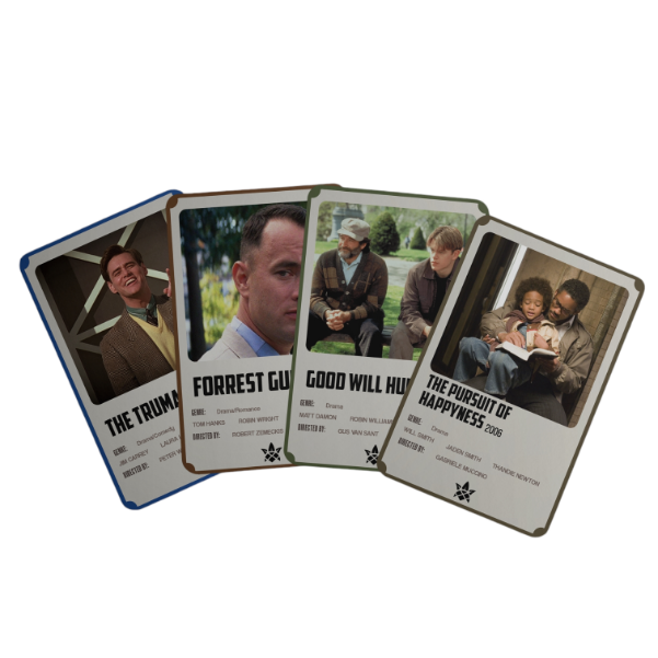 Hollywood Movies Cards Pack of 4 | Forest Gump, Good Will Hunting, The ...
