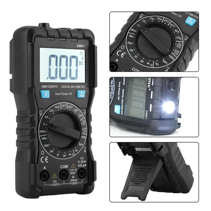 DM91 High Precision Mini Di tal Multimeter 1999 Counts Tester Multi ...