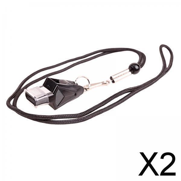 [HOT] 2X Sports Whistles With Lanyard Referee Whistle For Survival ...