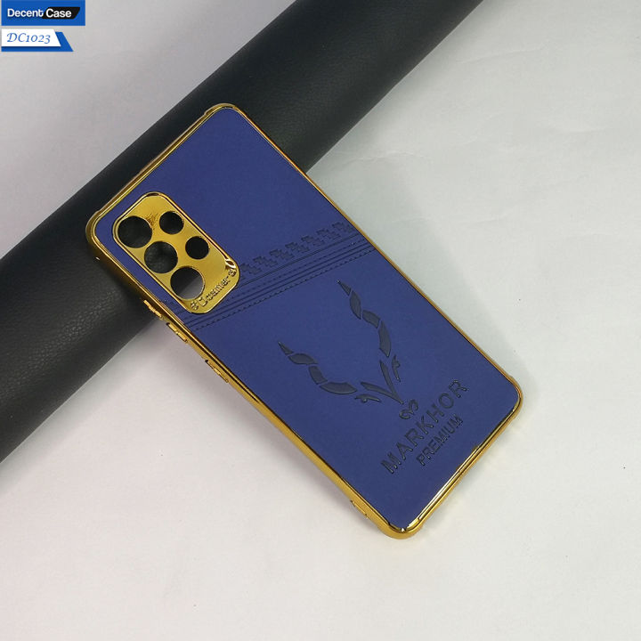 Samsung Galaxy A32 Cover Leather Shockproof Case With Golden Edge ...