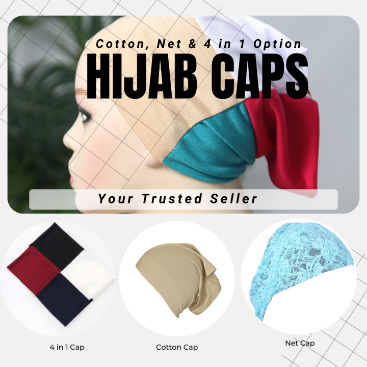 Multiple Variety Under Scarf Hijab Tube Cap - Head Cover Inner Caps ...