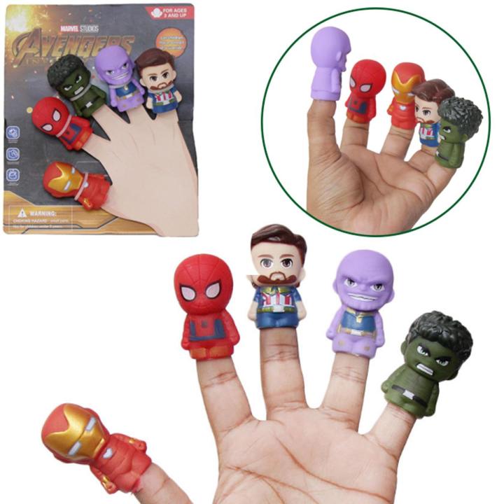 Finger Puppet - Marvel Avengers Characters - 5 Fingers - Multi Color ...