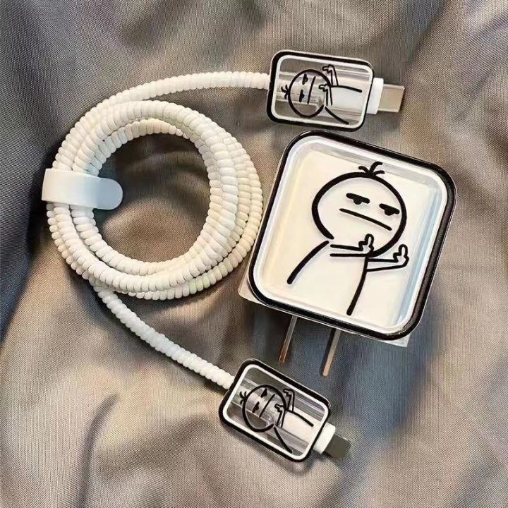 Creative Cute Charger Case Head Cover Cable Protector Wire Winder for ...